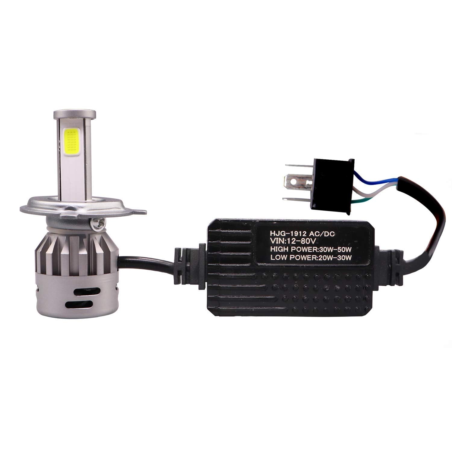 LIU HJG M3 Headlight LED Bulb H4, 30W-50W High Power, AC/DC 12-80V, Co ...